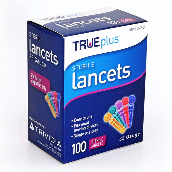 TRUEplus Sterile Lancets - Universal Twist Top 100ct