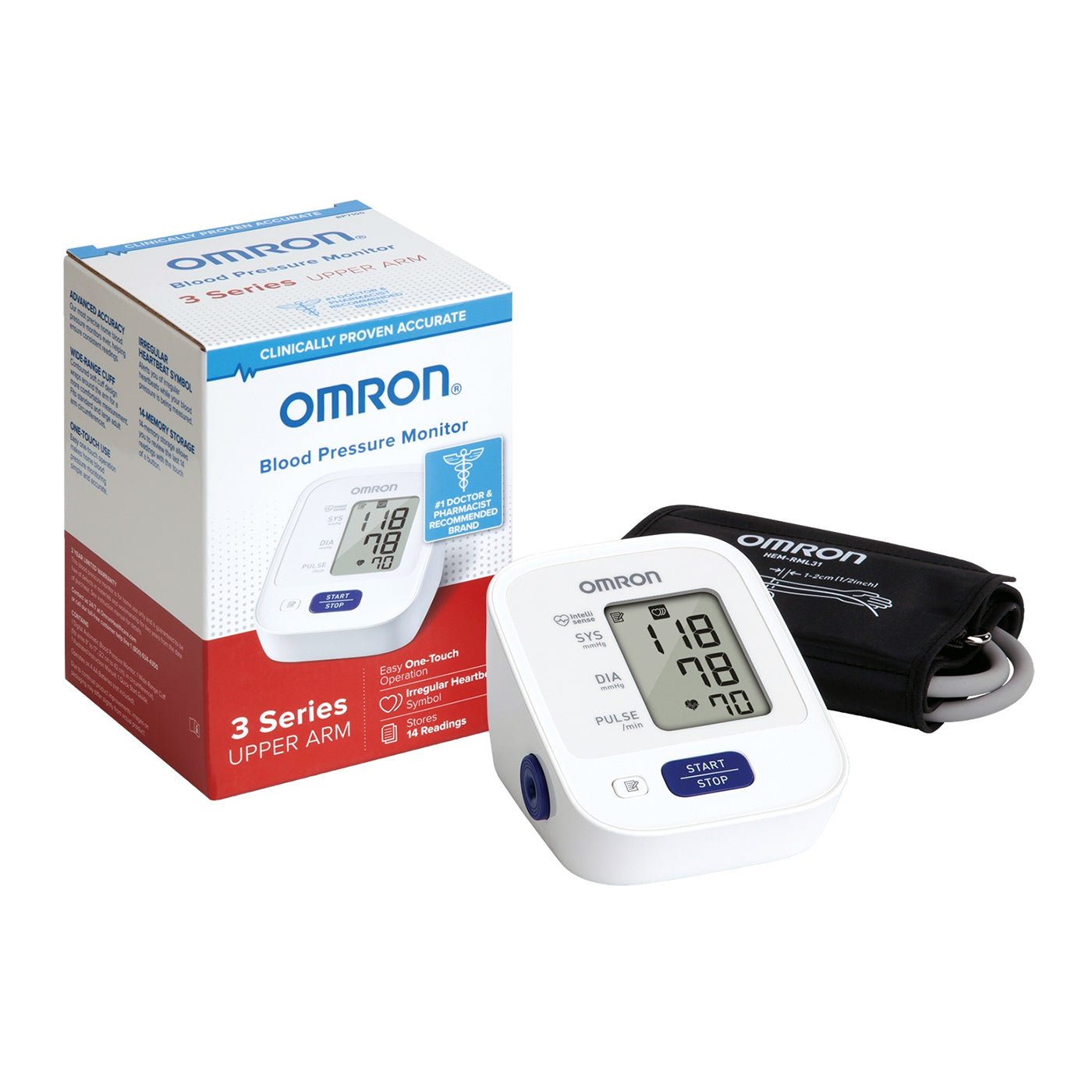 Omron 3 Series Upper Arm Blood Pressure Monitor BP7100