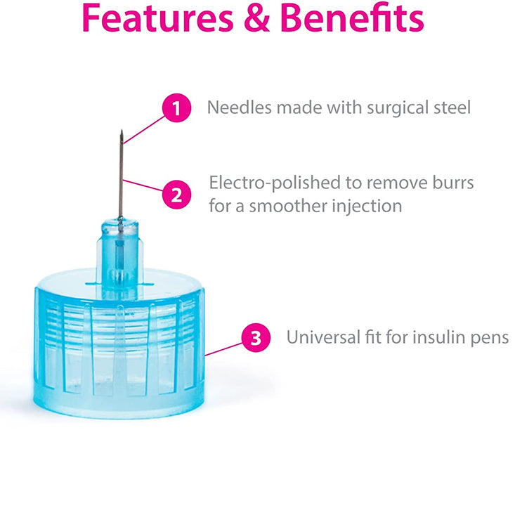 EasyTouch Pen Needles - 32G 4mm 100/bx - Pack of 4